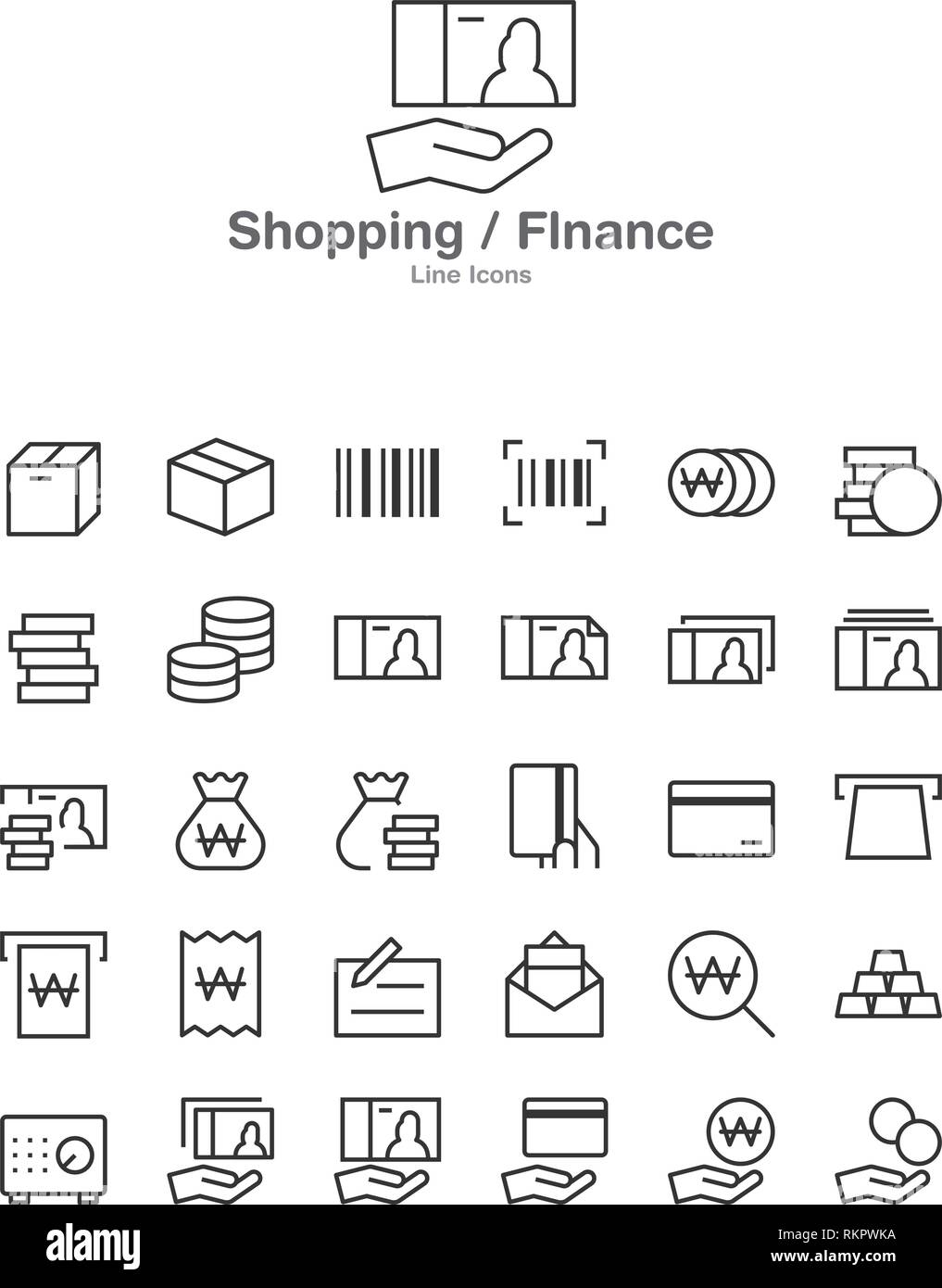 Modern web and mobile application pictograms collection. Line art ...