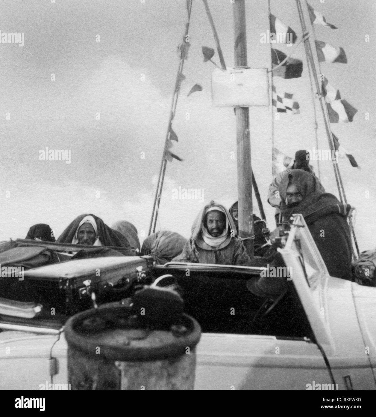 ferry to houmt-souk, island of djerba, tunisia, africa 1910-20 Stock ...