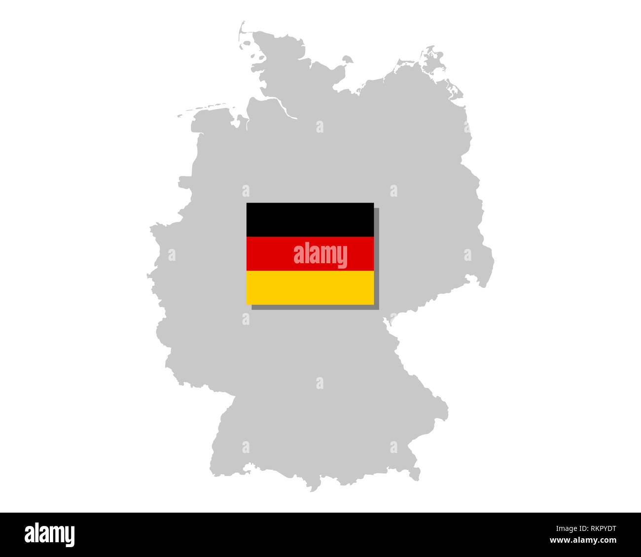 German flag and map Stock Photo - Alamy