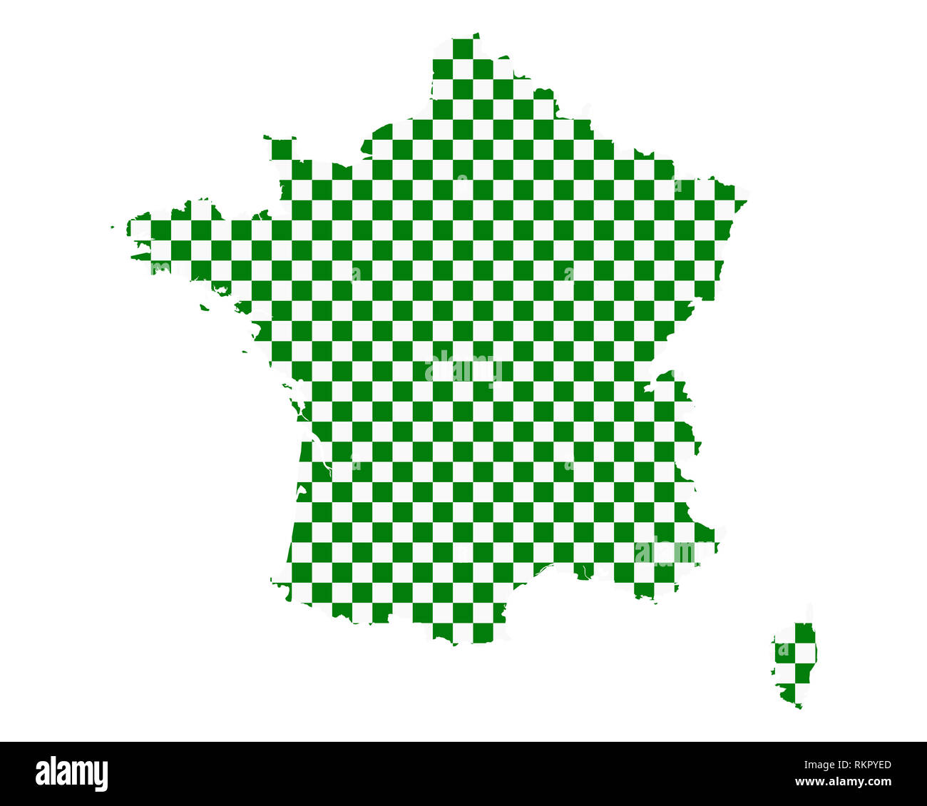 Map of France in checkerboard pattern Stock Photo - Alamy