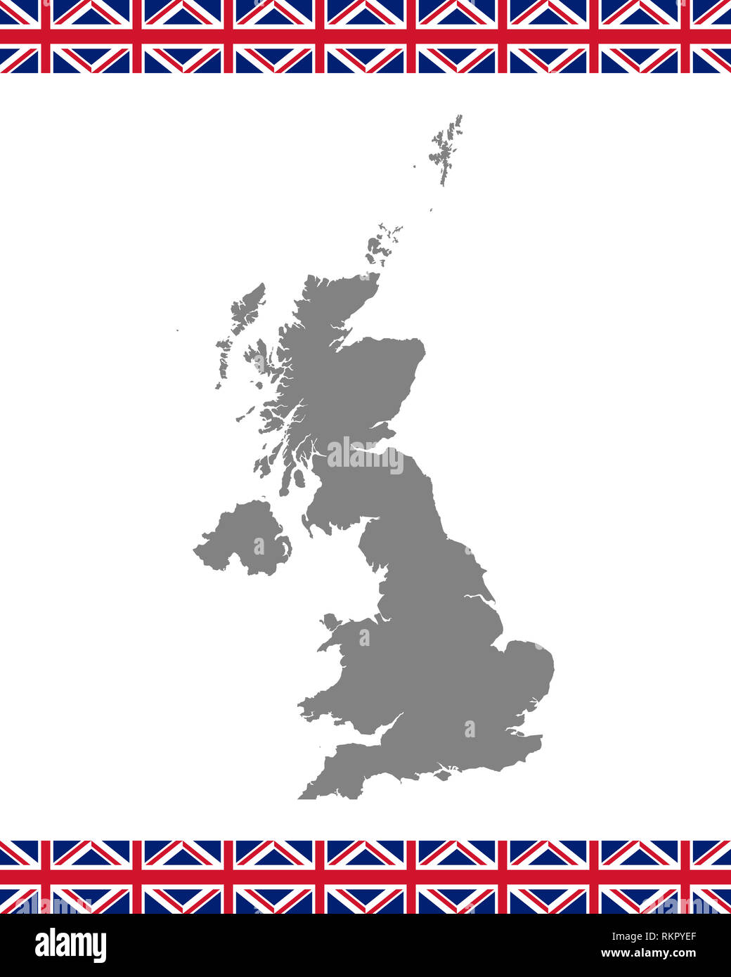 British flag and map Stock Photo - Alamy