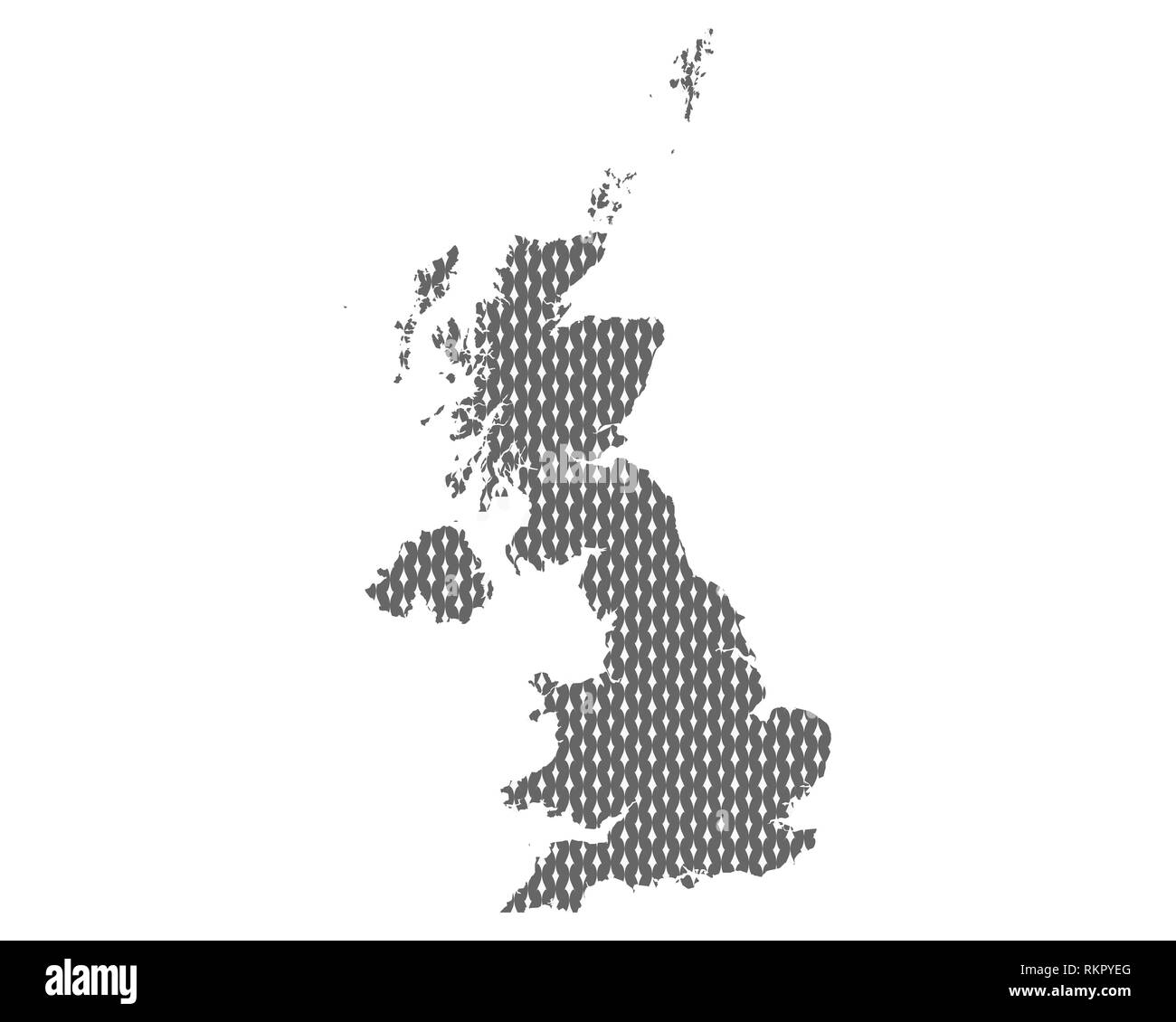Plain map of the United Kingdom Stock Photo - Alamy