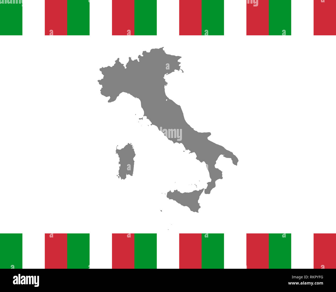 Italian flag and map Stock Photo - Alamy