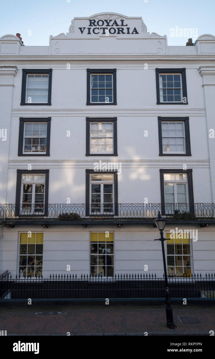 Royal Victoria building in The Pantiles, historic Georgian shopping ...