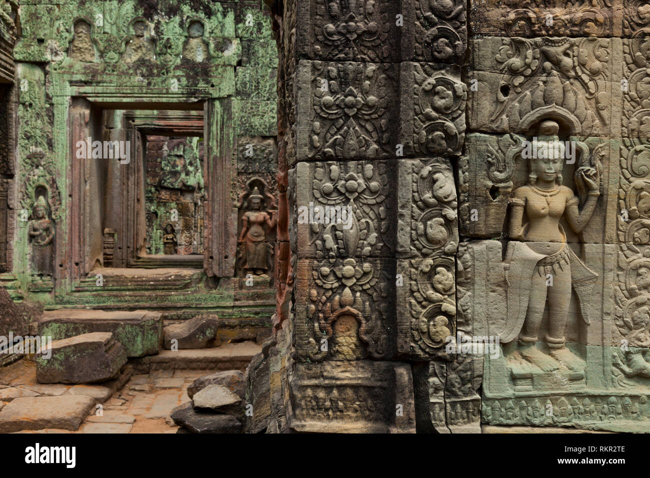 Preah Khan Temple. Angkor. Siem Reap town, Siem Reap province. Cambodia ...