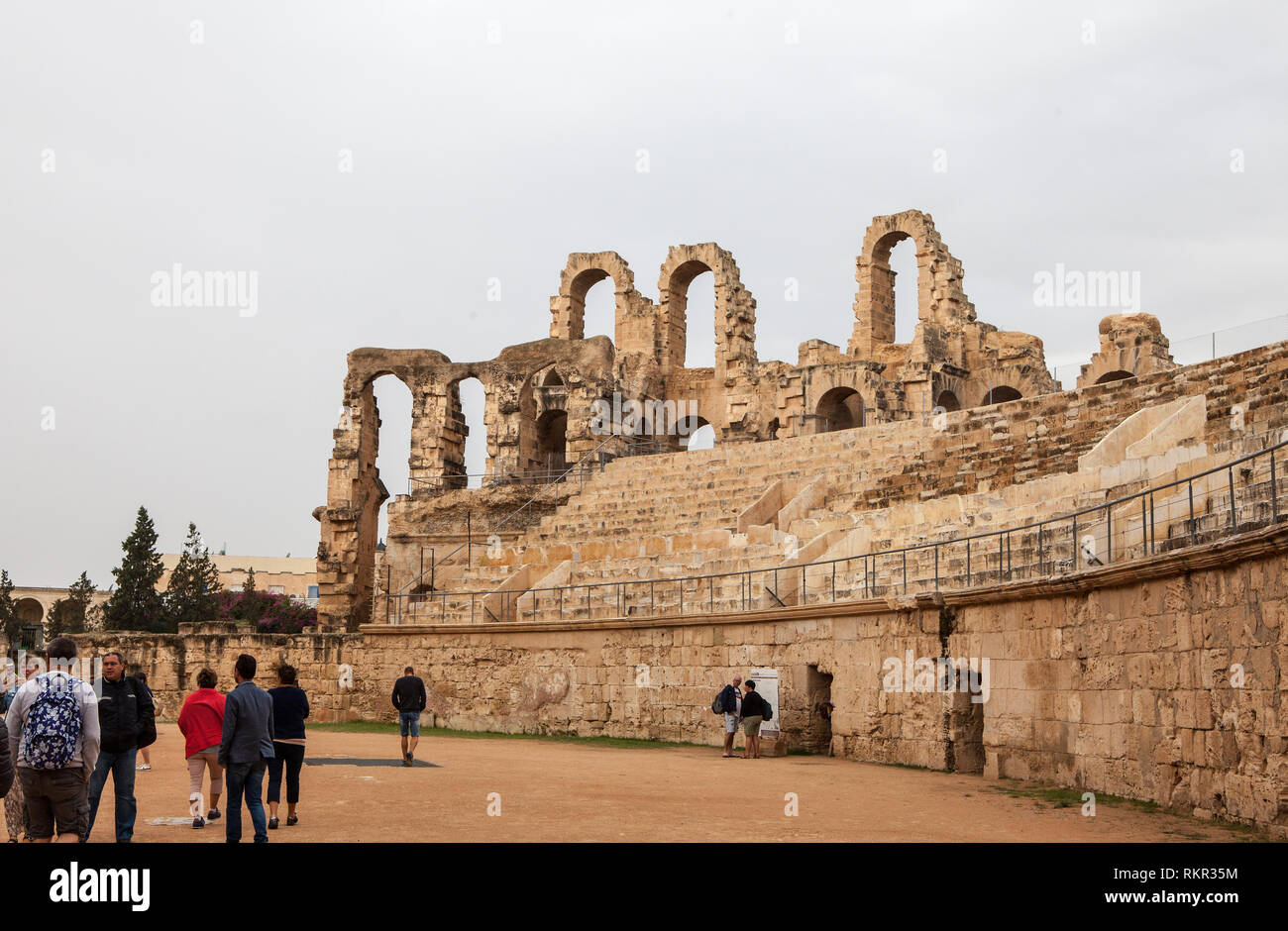 El Jem Amphitheater. El Jem Tunisia Stock Photo - Alamy