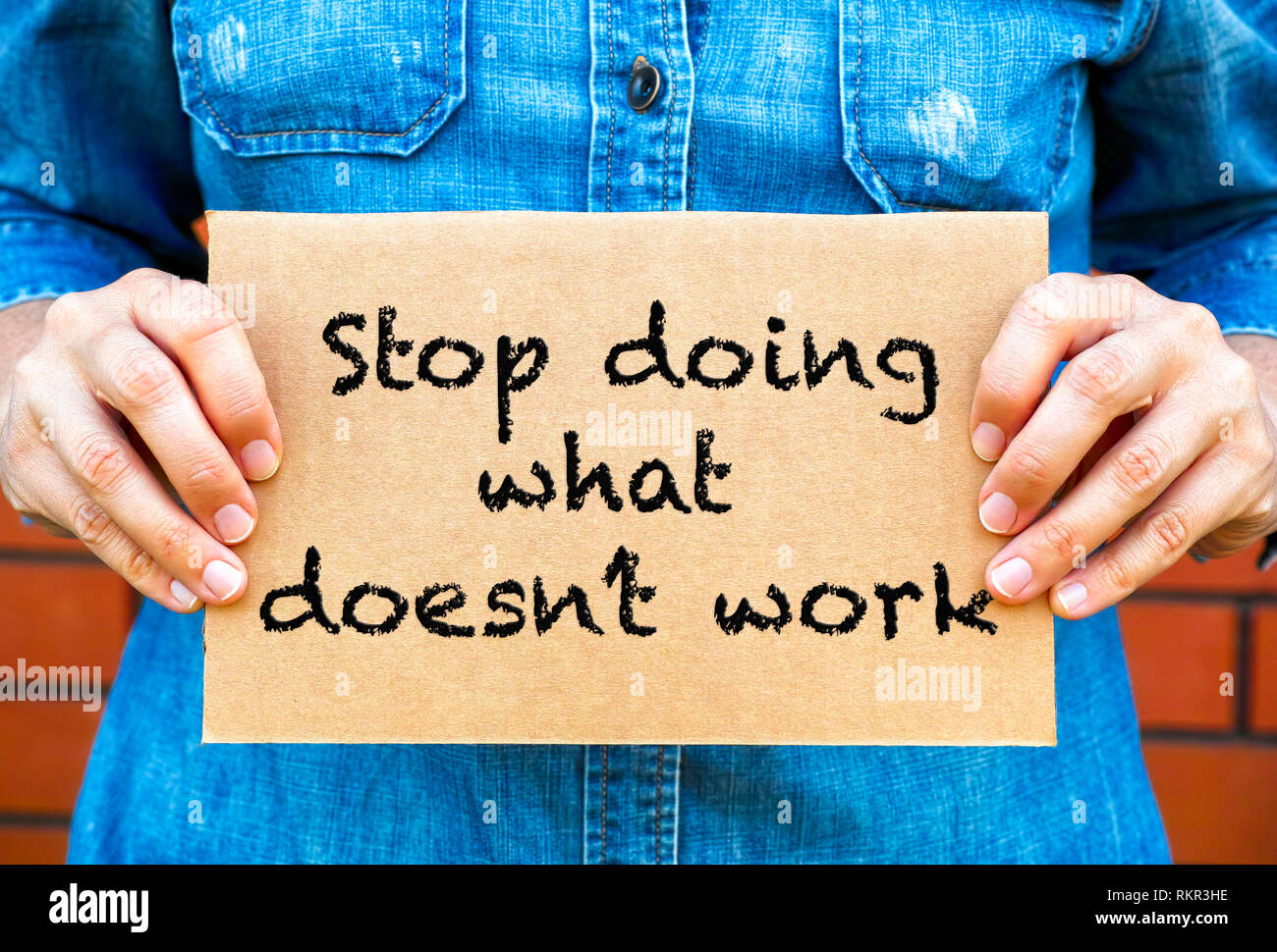 Stop doing what doesnt work hi-res stock photography and images - Alamy