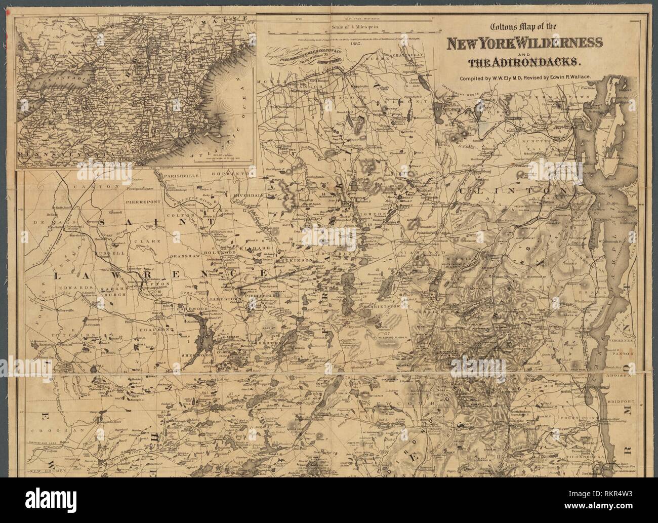 Map of colton new york hi-res stock photography and images - Alamy