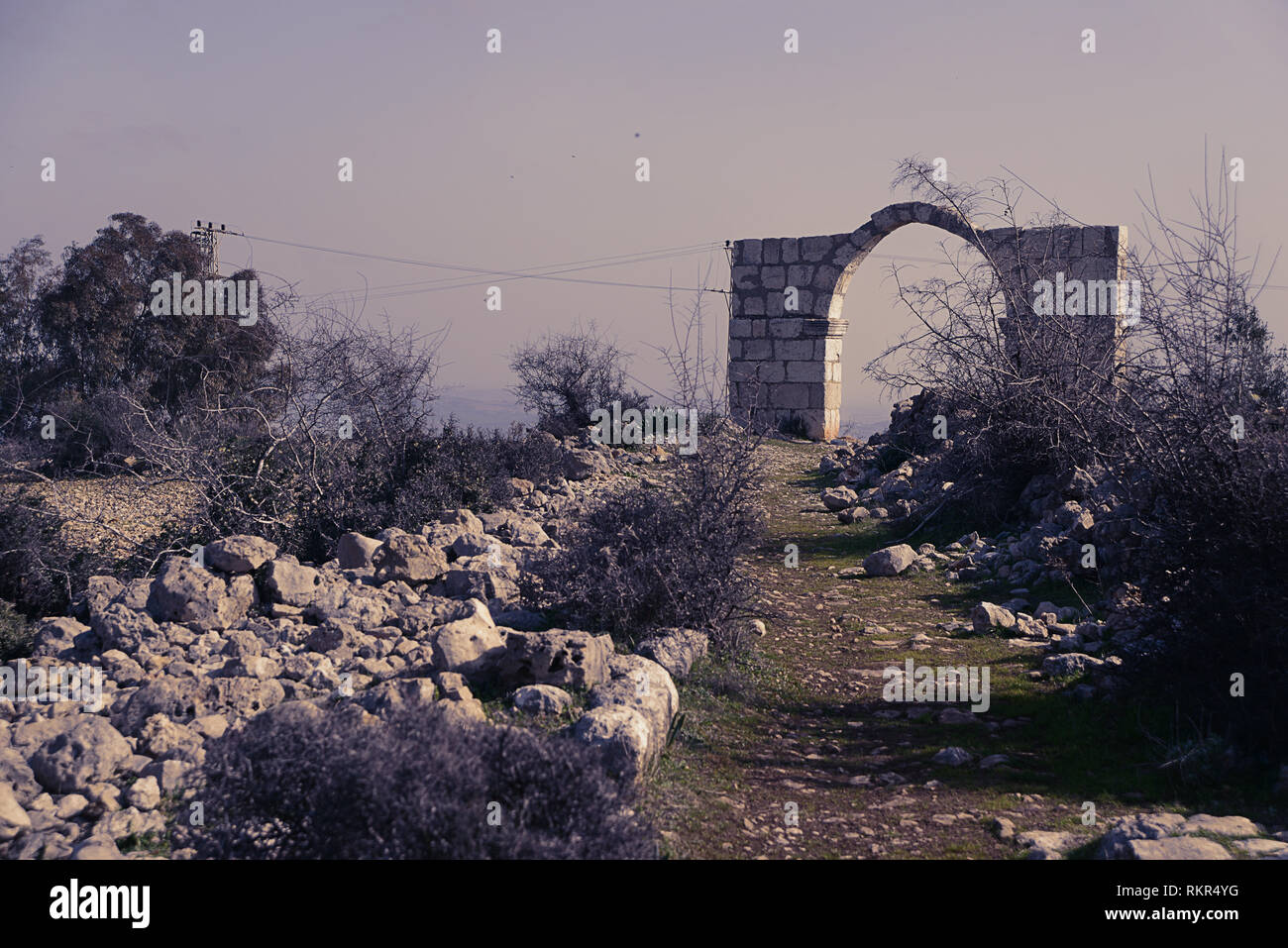 Ruins of ancient Roman Road in Tarsus, Turkey Stock Photo - Alamy