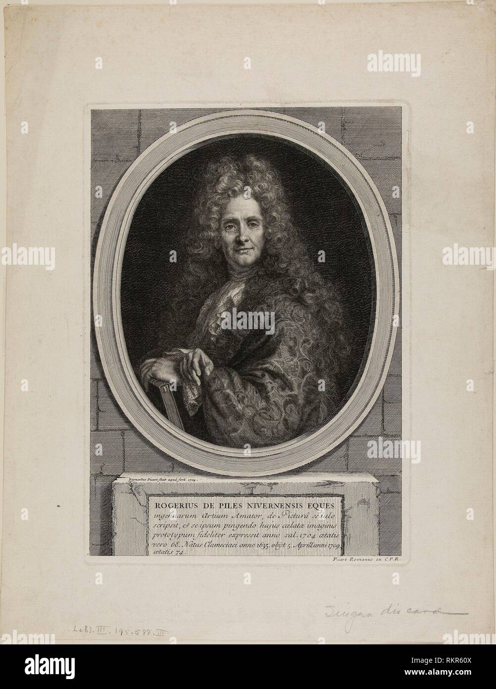 Roger de Piles - 1704 - Bernard Picart French, 1673-1733 - Artist ...