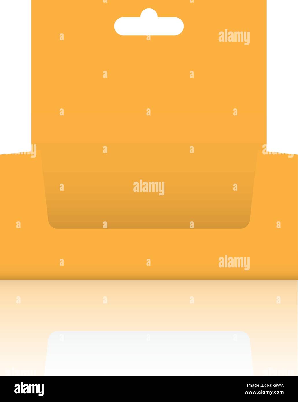 Empty Cardboard display box mockup with front viewpoint. Realistic ...