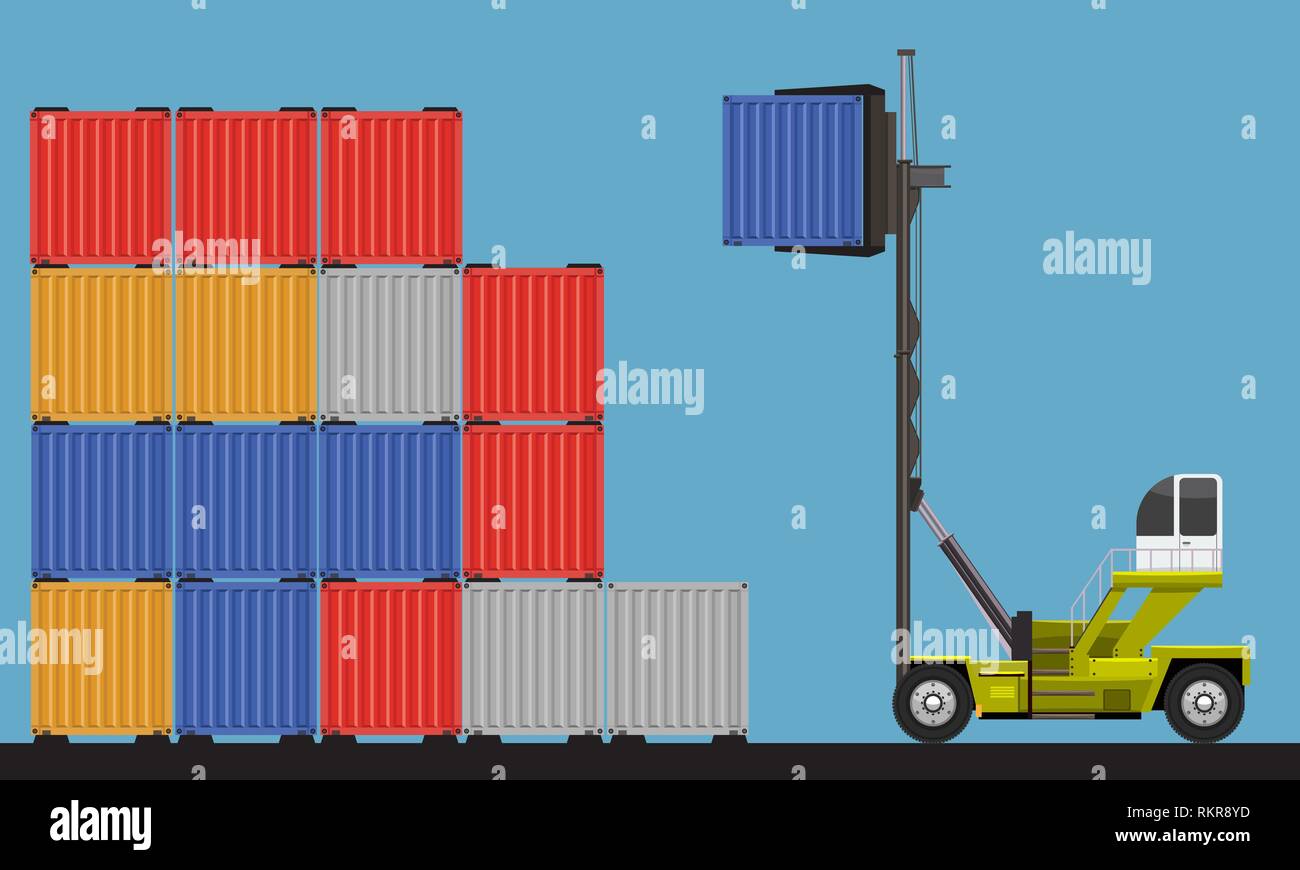 Rail transportation yard Stock Vector Images - Alamy