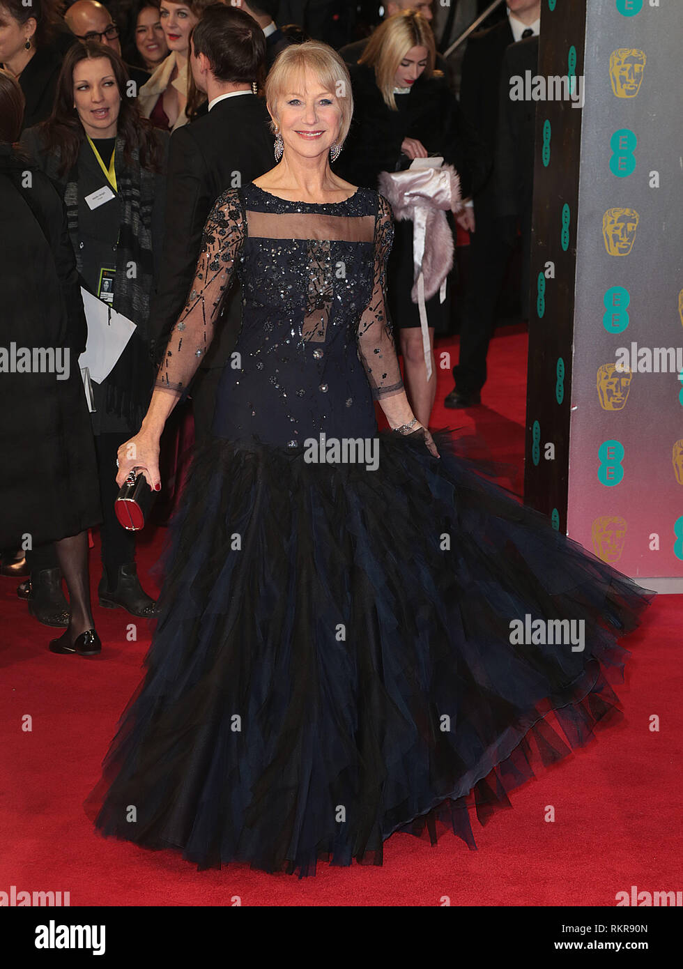Helen Mirren arrives at the 2014 British Academy Film Awards (BAFTA) at ...