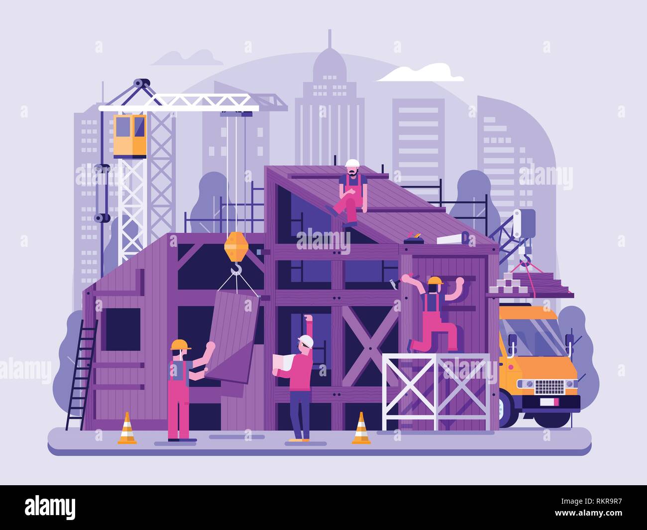 Modular timber construction hi-res stock photography and images - Alamy