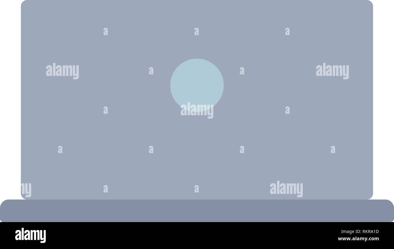 Back of laptop icon. Flat illustration of back of laptop vector icon ...