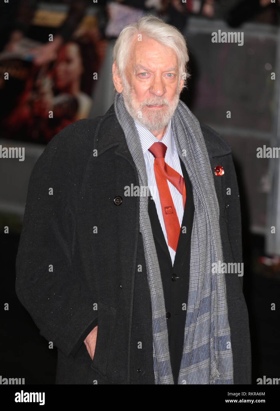 Donald Sutherland arrives at The Hunger Games: Catching Fire World ...