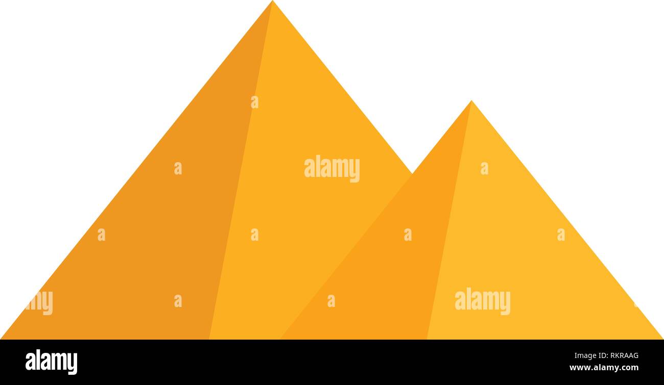 Egyptian pyramid icon. Flat illustration of egyptian pyramid vector ...