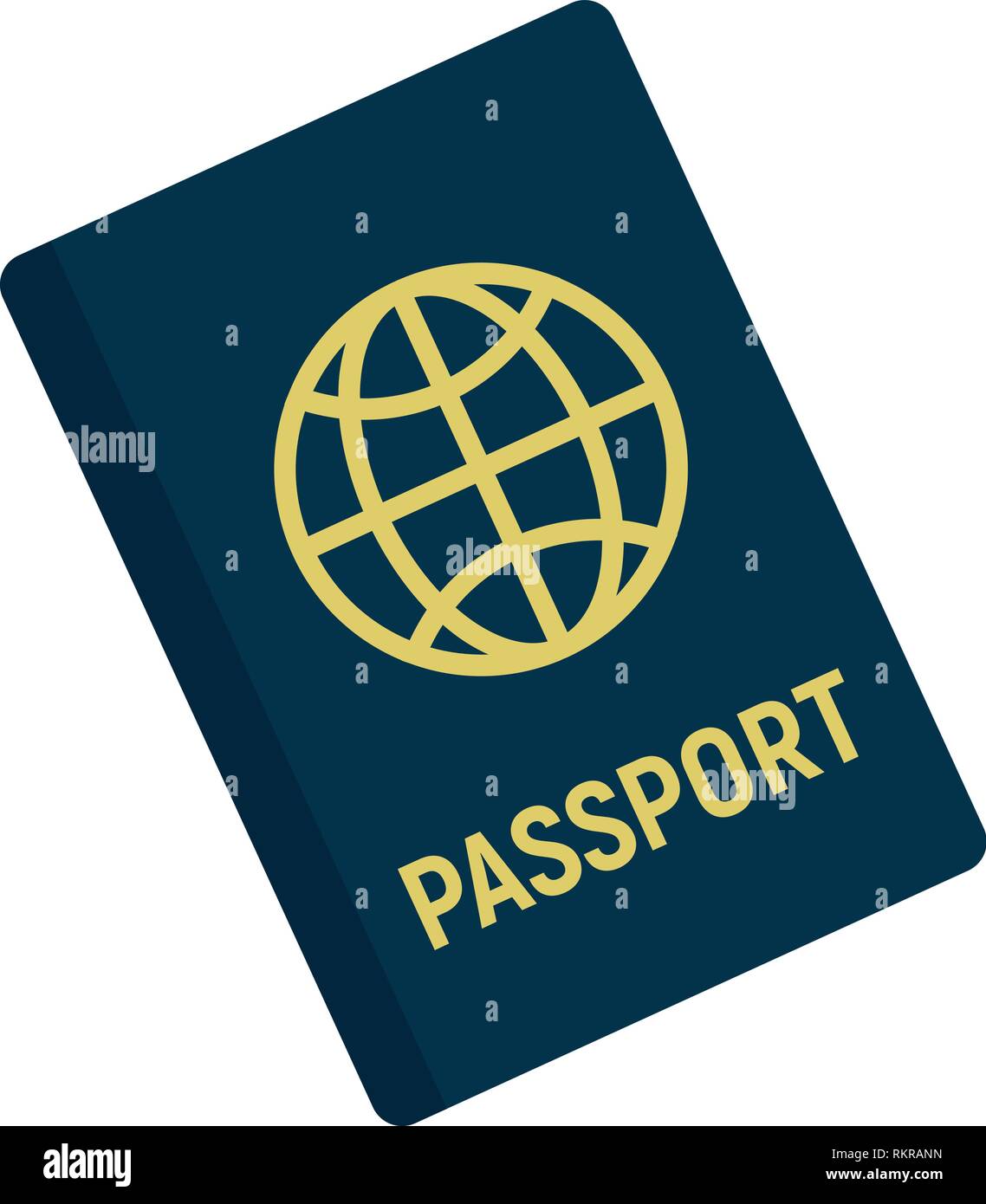 International Passport Icon Flat Illustration Of International