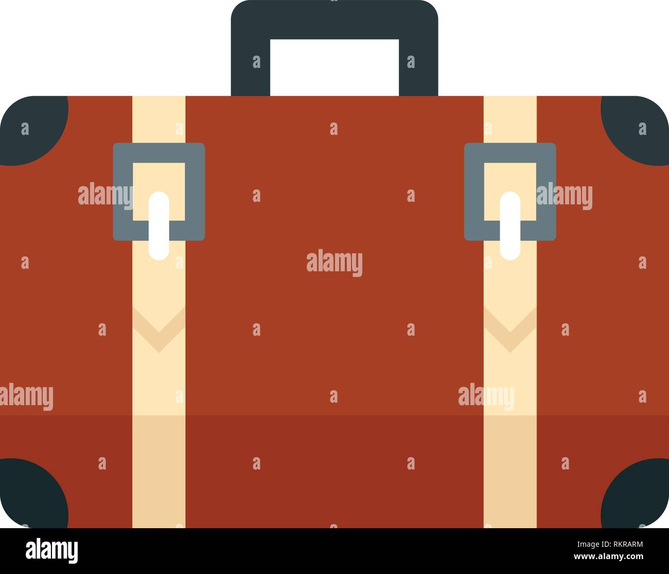 Travel suitcase icon. Flat illustration of travel suitcase vector icon ...