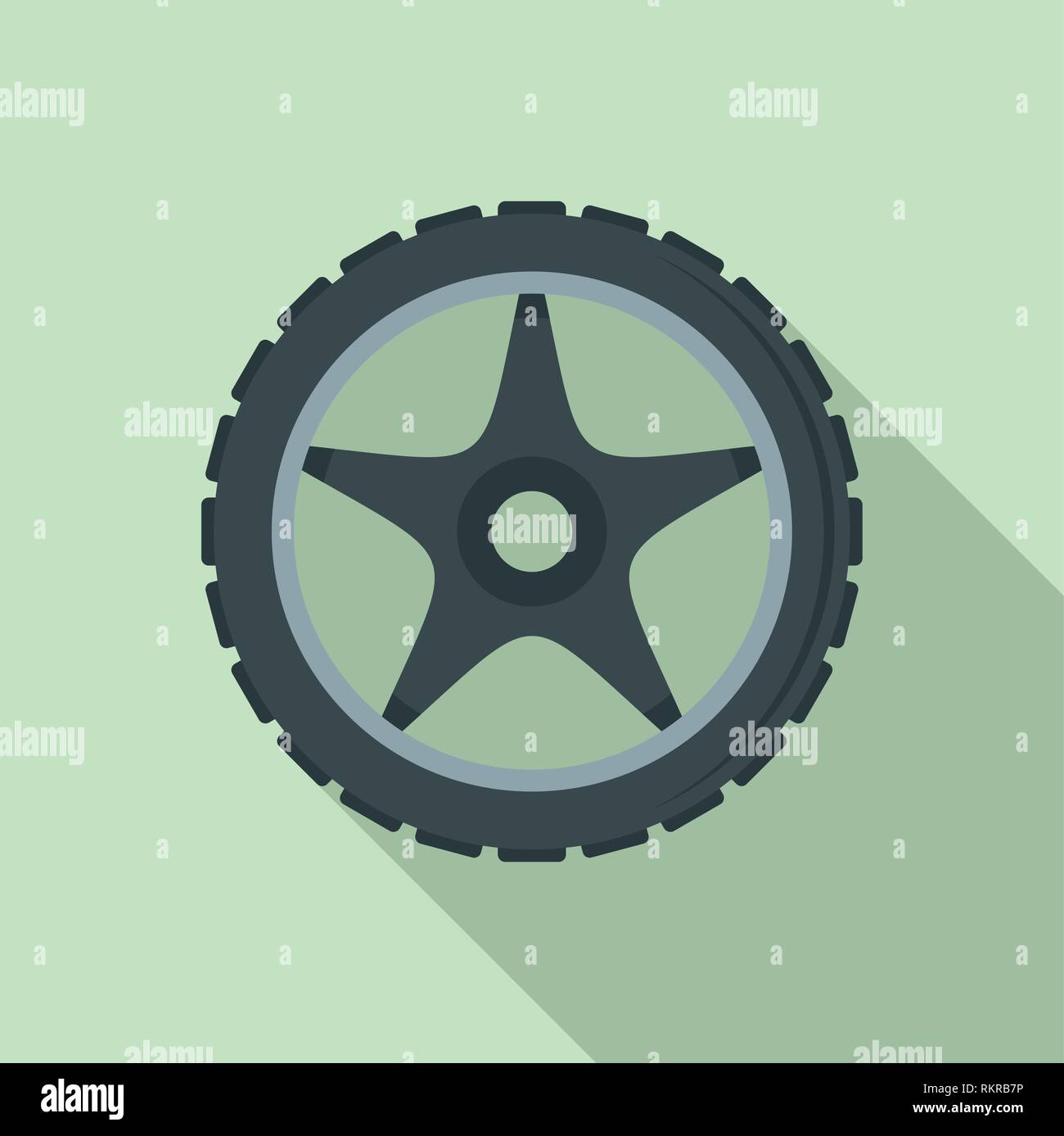 Bike wheel icon. Flat illustration of bike wheel vector icon for web ...