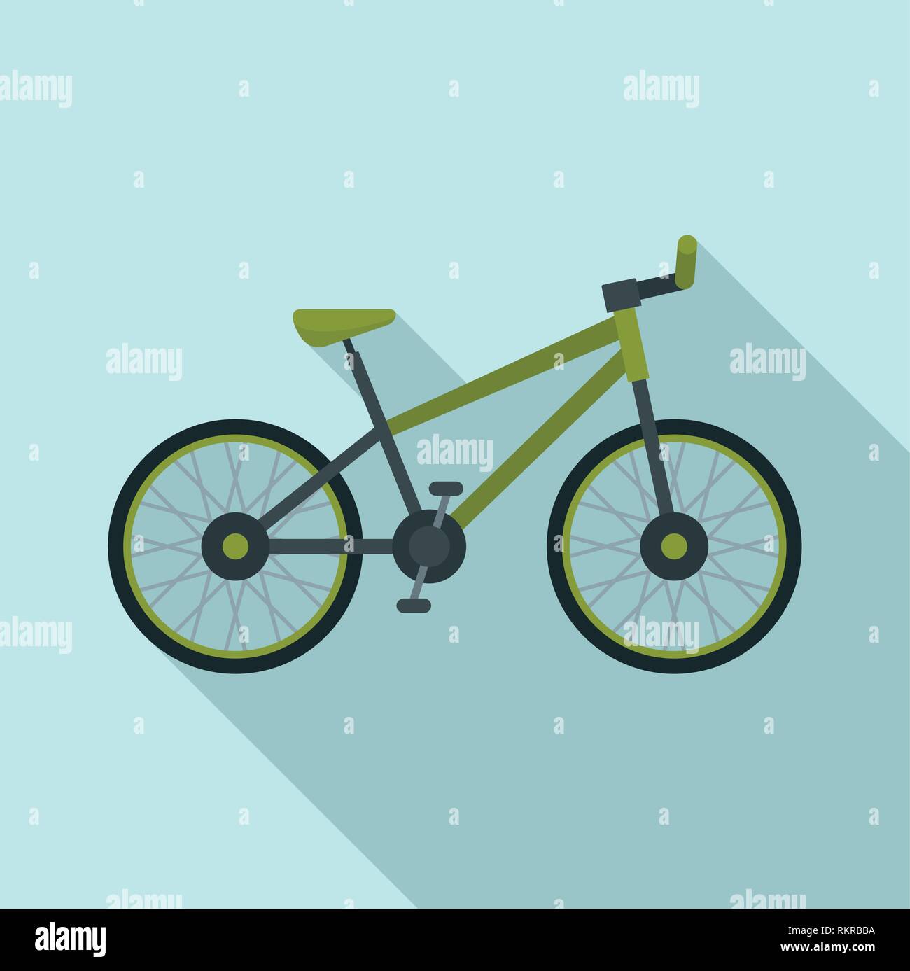 Mountain bike icon. Flat illustration of mountain bike vector icon for ...
