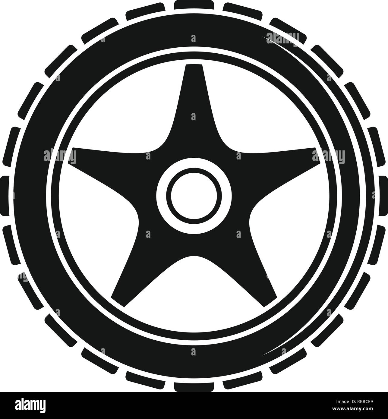 Bike wheel icon. Simple illustration of bike wheel vector icon for web ...