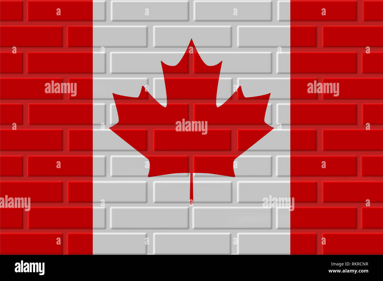 Canada painted flag. Patriotic brick flag illustration background ...