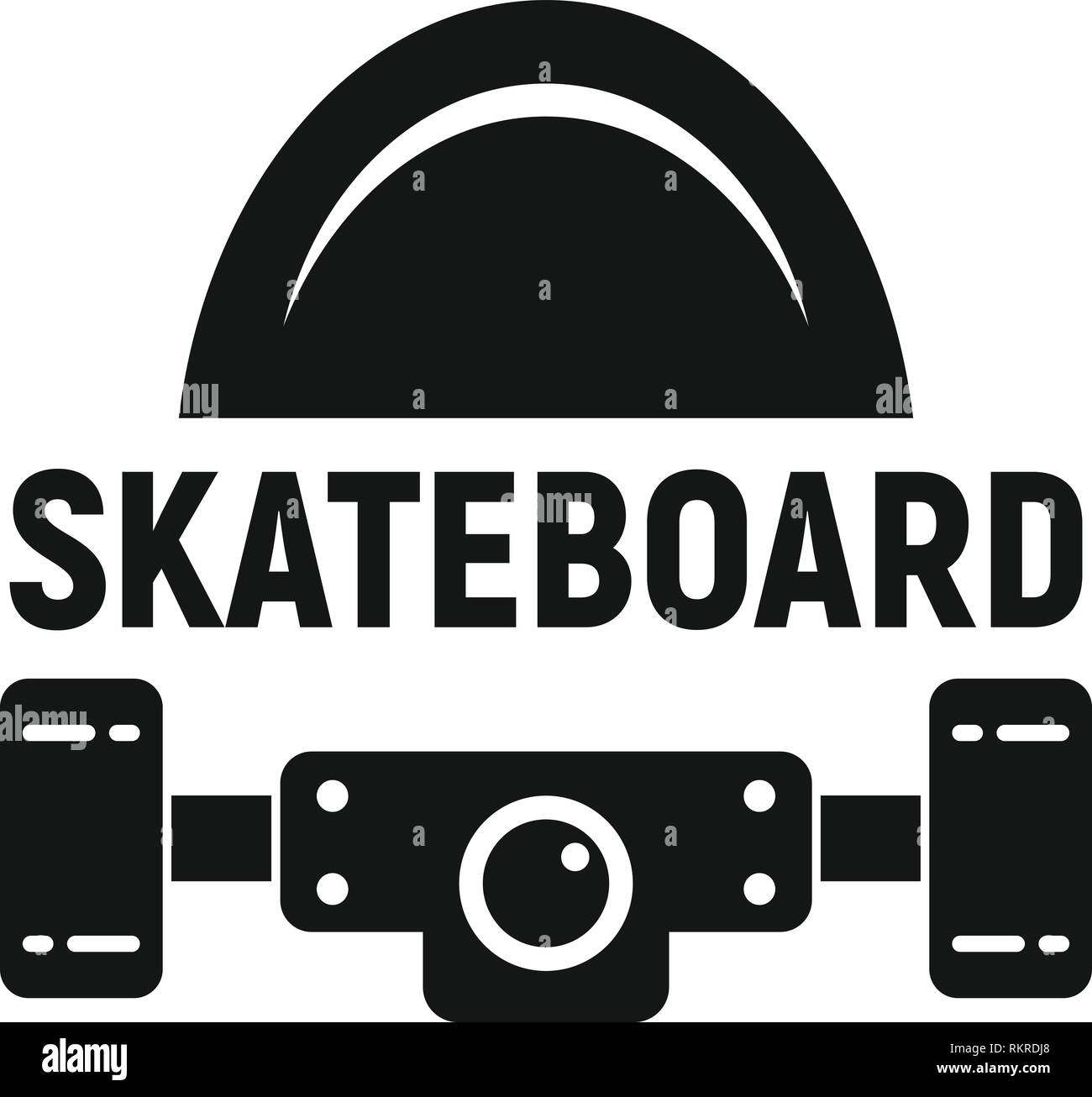 Sport skateboard logo. Simple illustration of sport skateboard vector ...
