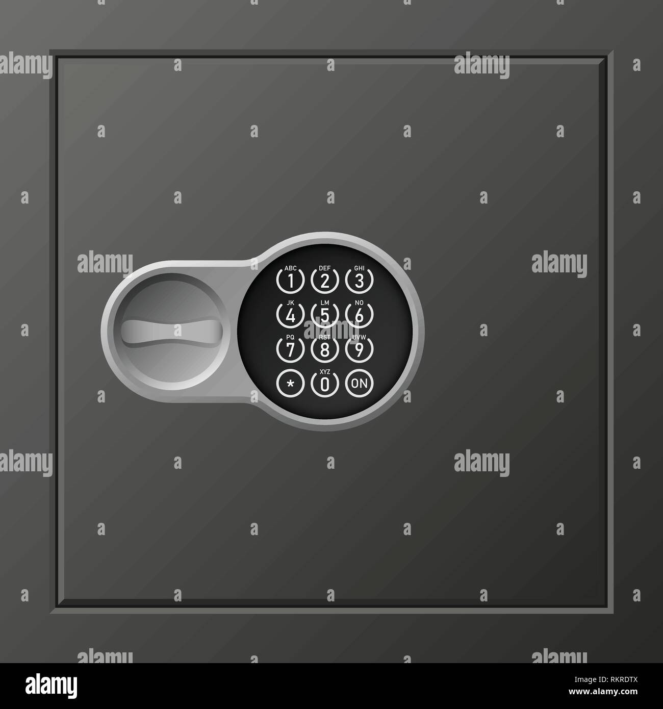 Digital safe icon. Realistic illustration of digital safe vector icon ...