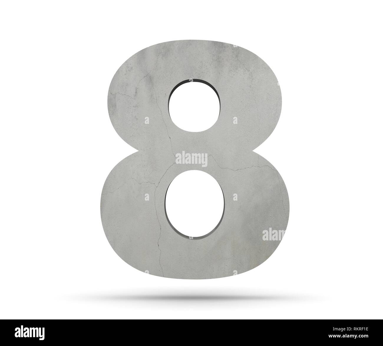 3D rendering concrete number 8 eight. 3D render Illustration Stock ...