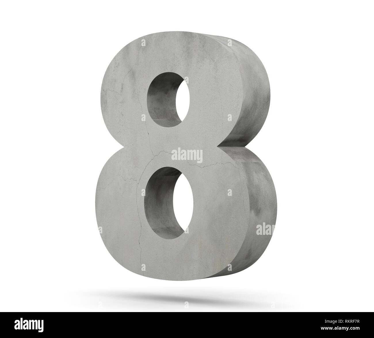 3D rendering concrete number 8 eight. 3D render Illustration Stock ...