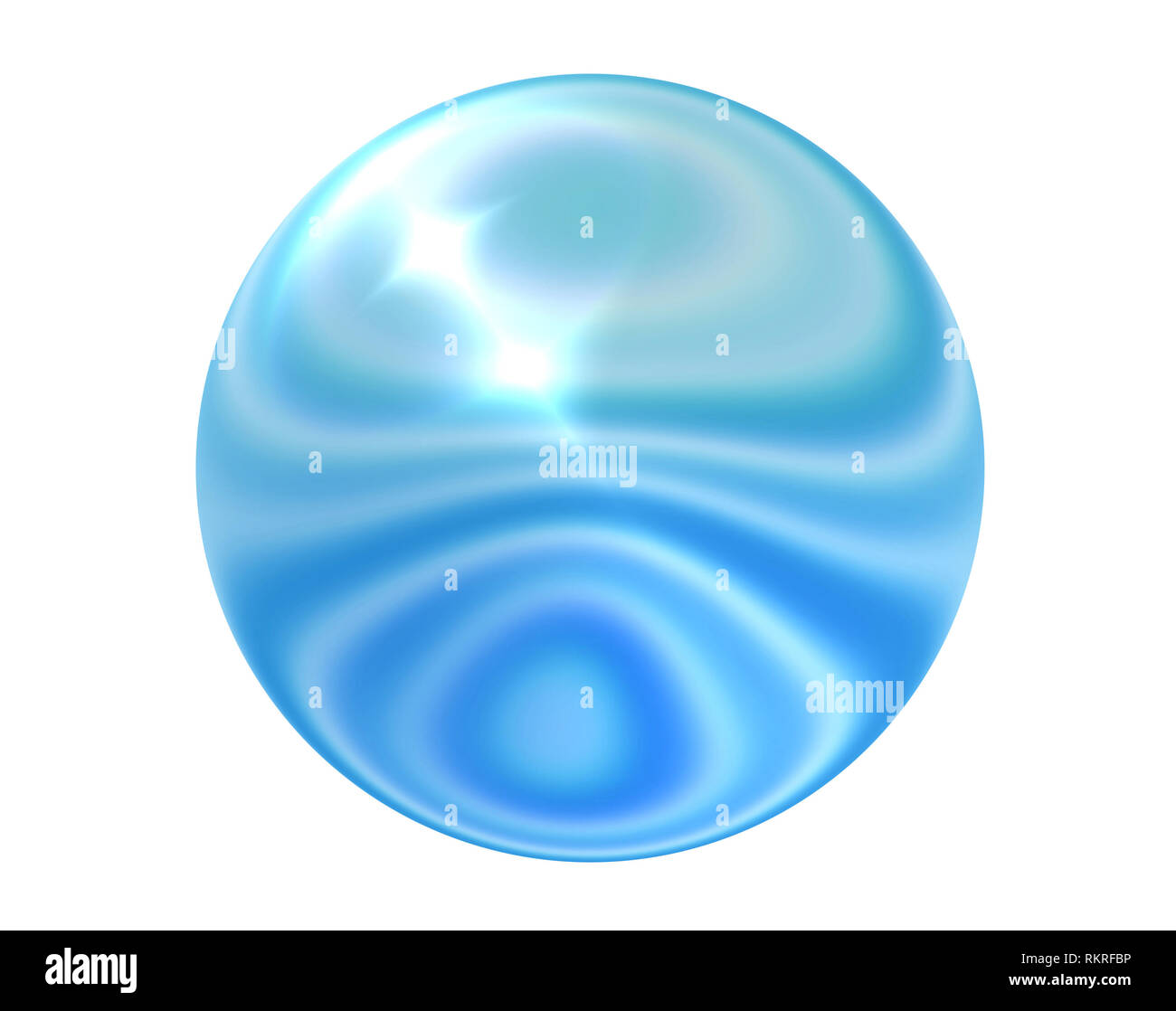 transparent blue sphere isolated on white background Stock Photo - Alamy