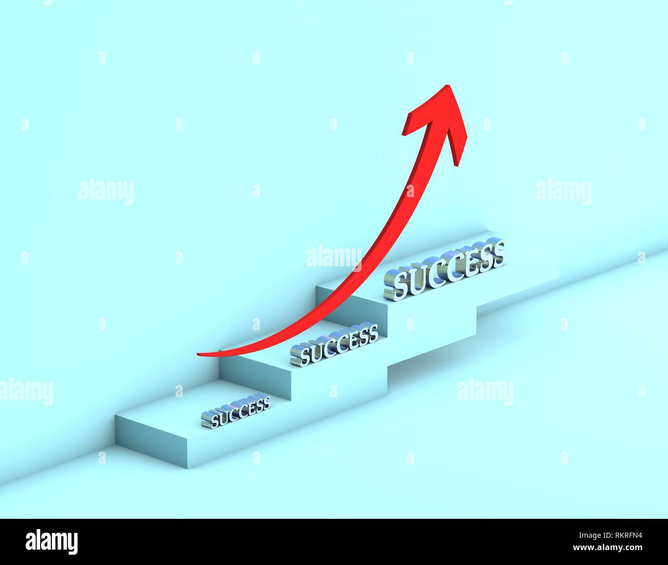 Success arrow and ladder, career success Stock Photo - Alamy