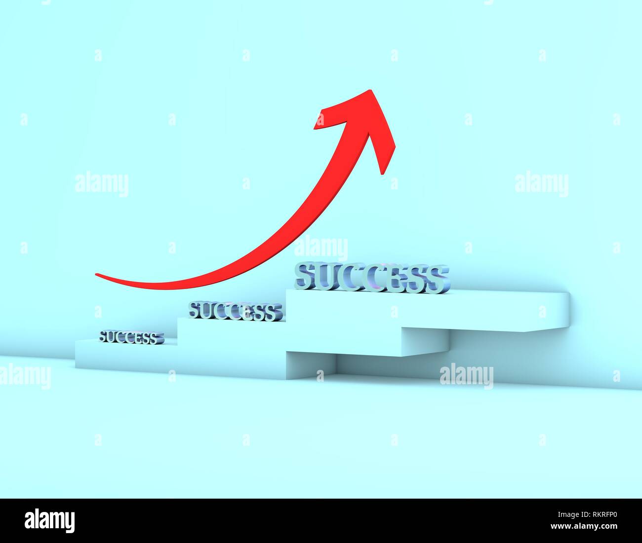 Success arrow and ladder, career success Stock Photo - Alamy