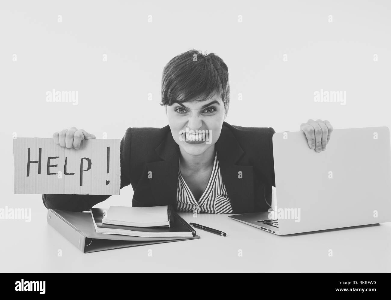 Woman desperate Black and White Stock Photos & Images - Alamy