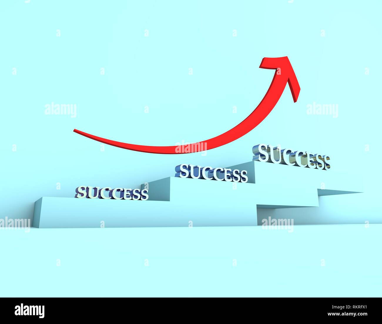 Success arrow and ladder, career success Stock Photo - Alamy