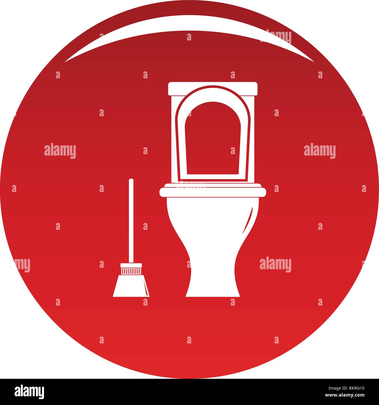 Cleaning toilet icon. Simple illustration of cleaning toilet vector ...