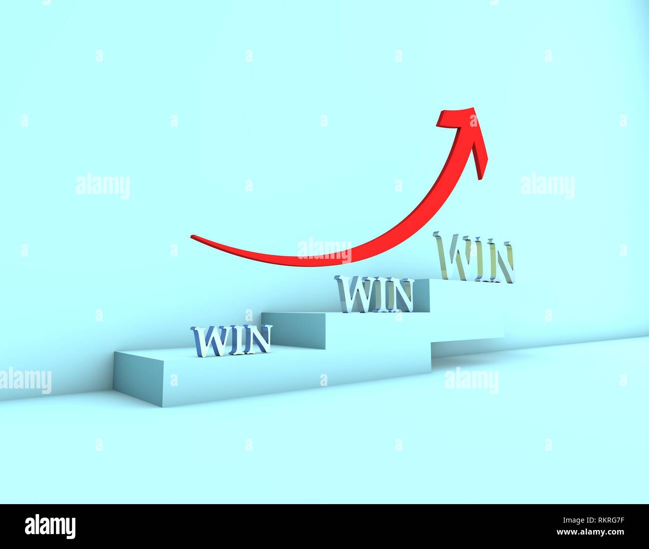 Success arrow and ladder, career success Stock Photo - Alamy