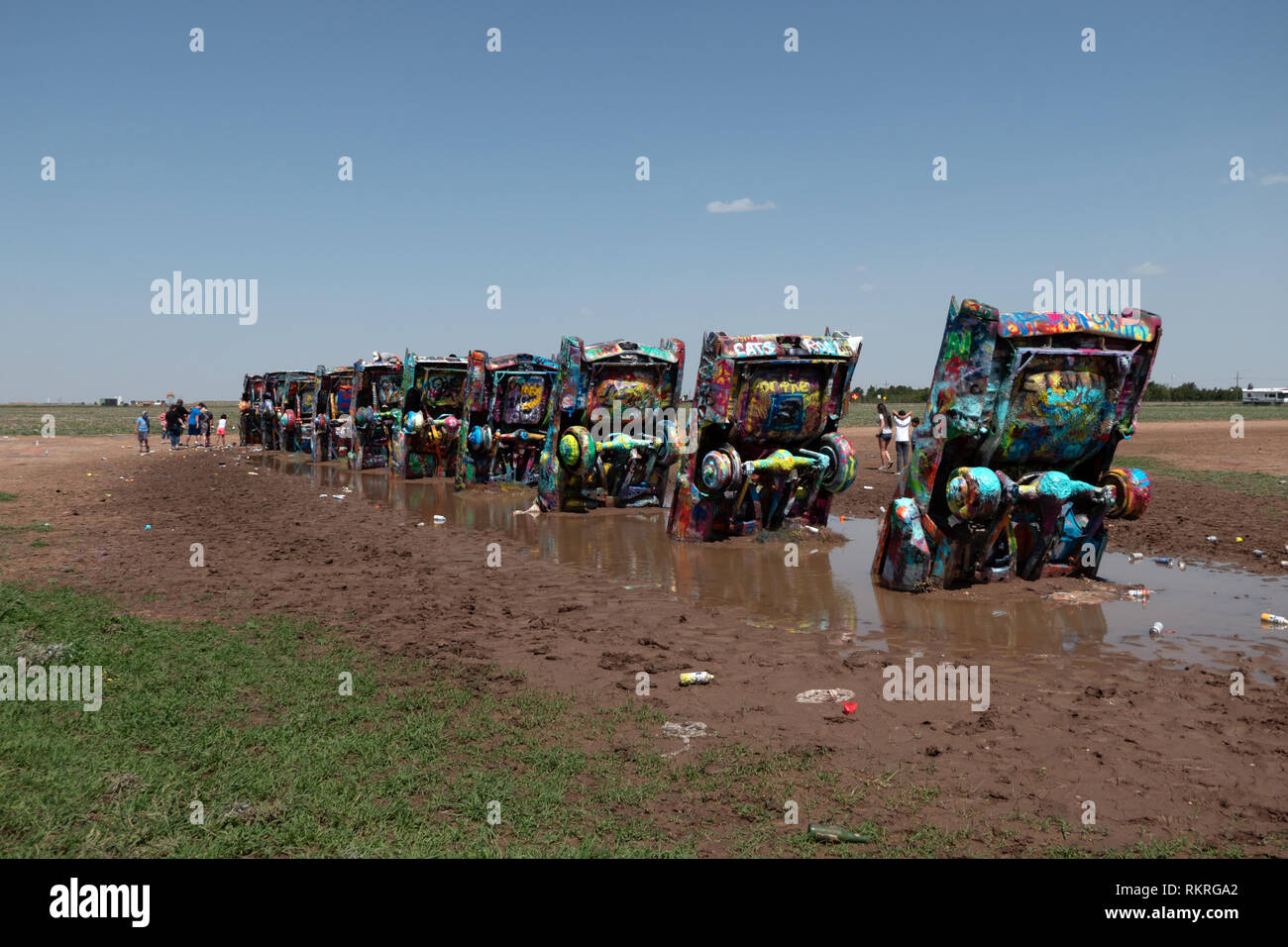 The Cadillac Ranch, a public art installation and sculpture created in ...