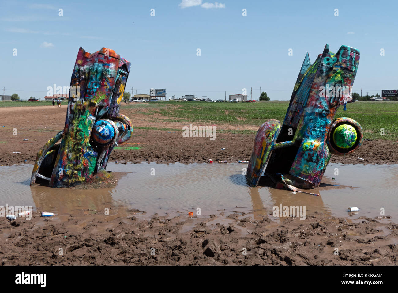 The Cadillac Ranch, a public art installation and sculpture created in ...