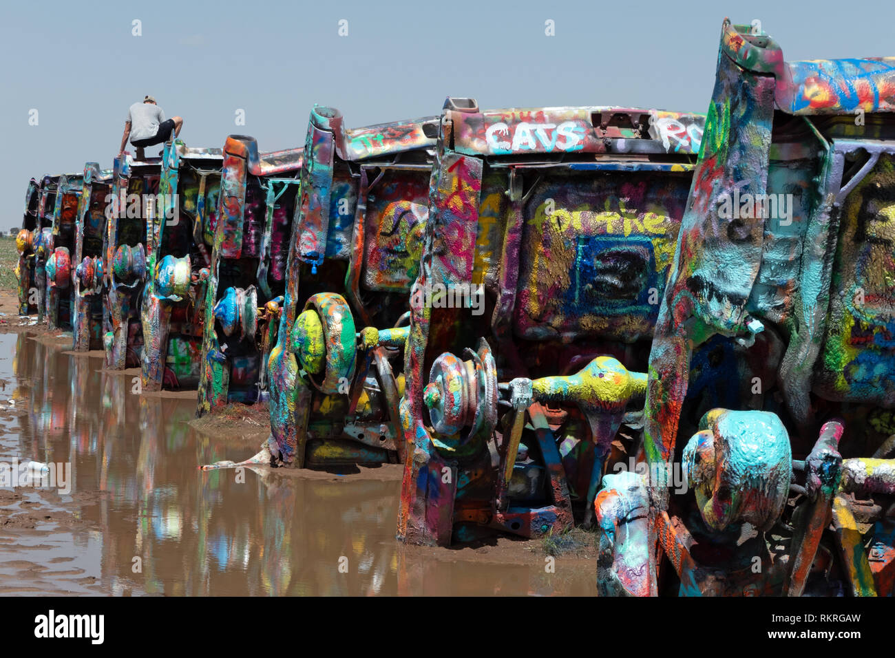 The Cadillac Ranch, a public art installation and sculpture created in ...