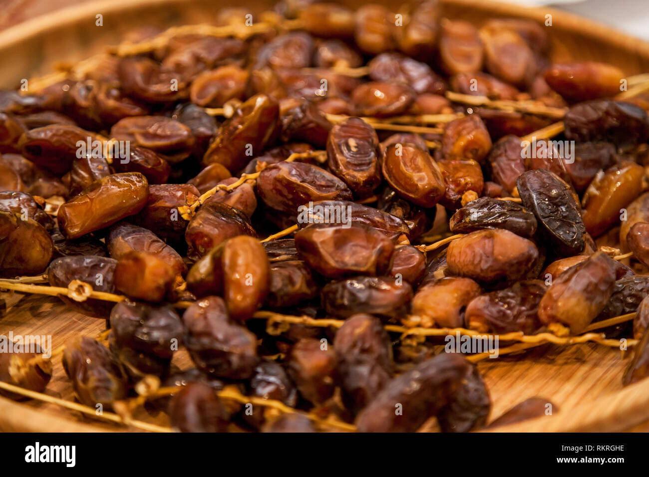Plate with dates for a buffet, background and texture of dates Stock ...