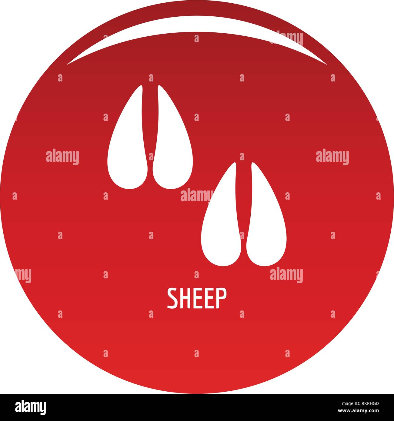 Sheep step icon. Simple illustration of sheep step vector icon for any ...