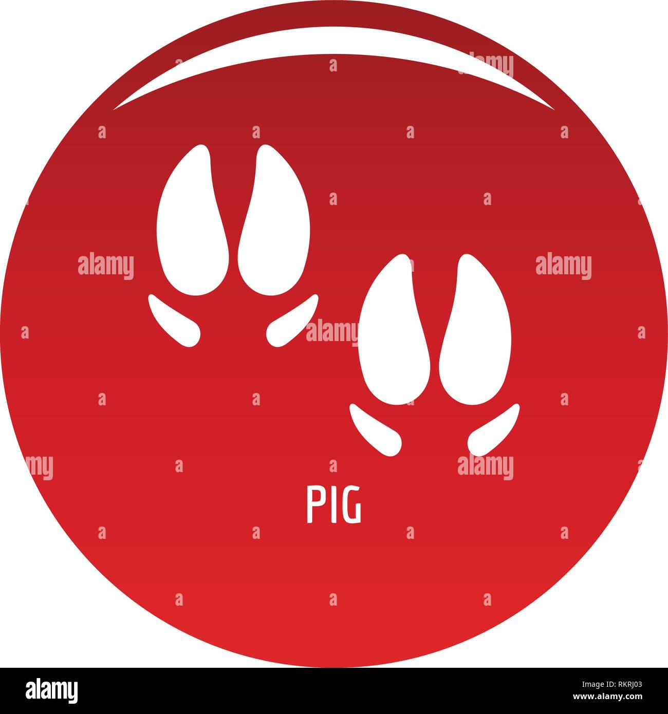 Pig step icon. Simple illustration of pig step vector icon for any ...