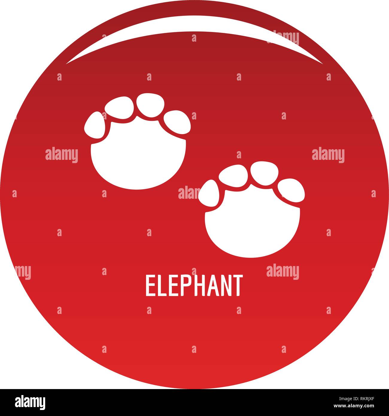 Elephant step icon. Simple illustration of elephant step vector icon ...
