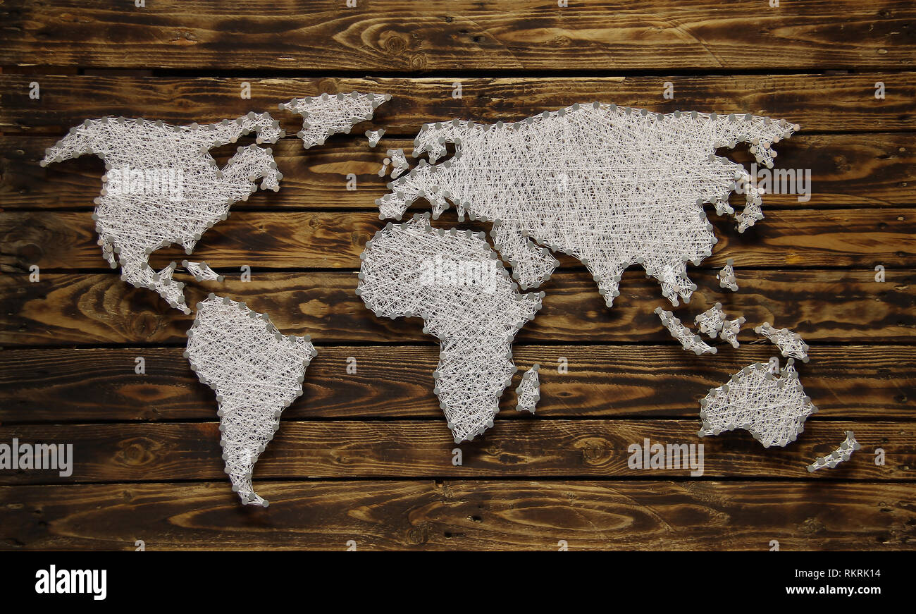 The model map of the continents Stock Photo - Alamy