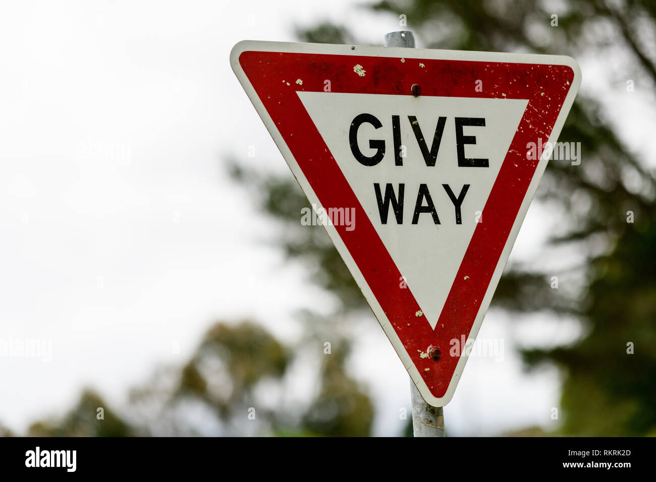 Giveway road sign Stock Photo - Alamy