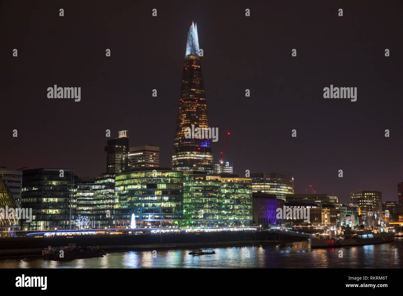 Shard Lights display, London, England Stock Photo - Alamy