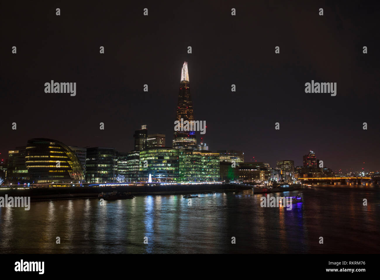 Shard Lights display, London, England Stock Photo - Alamy