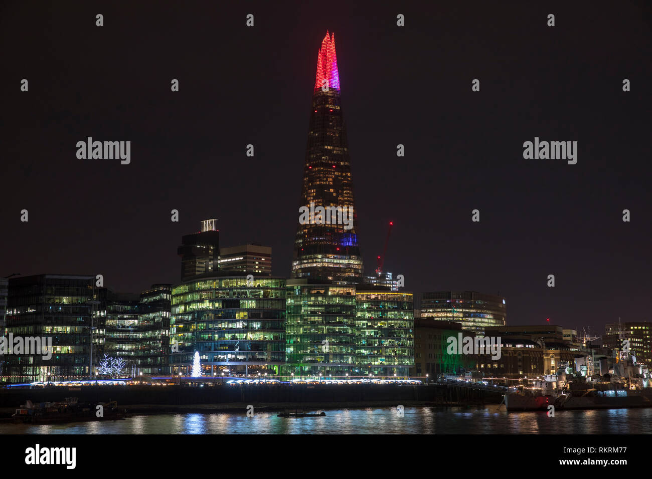 Shard Lights display, London, England Stock Photo - Alamy